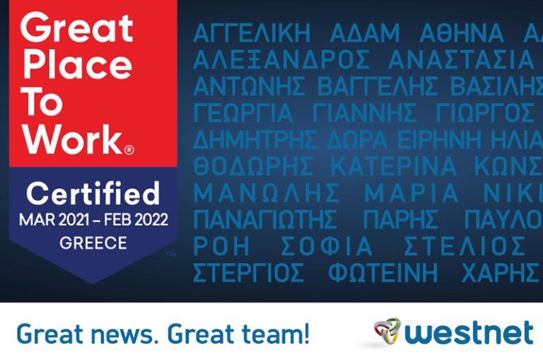 Westnet is certified as a Great Place to Work® - WESTNET